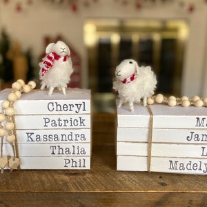 PERSONALIZATION / Bookstack With Names / Bookstacks / - Etsy