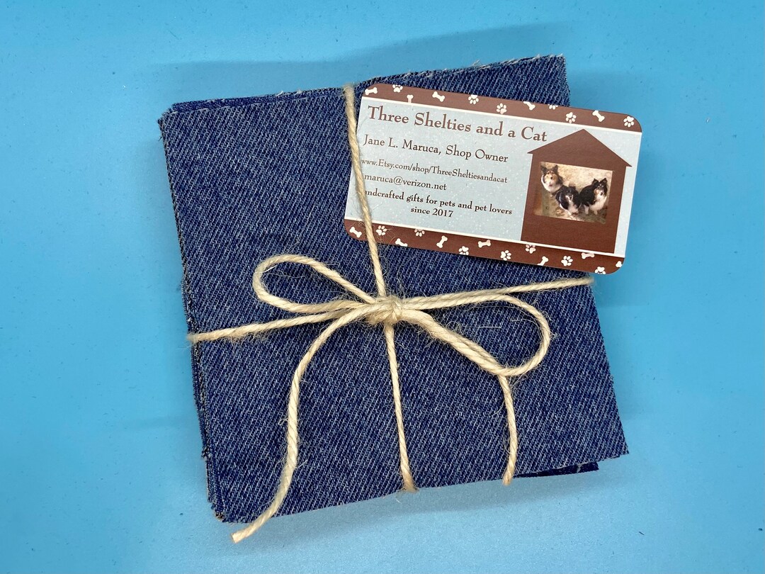 Reclaimed Denim 5 Squares Jean Charm Packs 25 Upcycled Denim Quilting ...