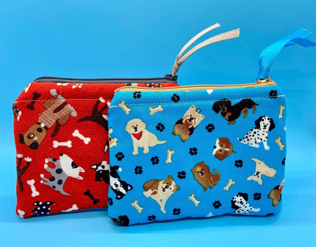 Dog Themed Card/cash Pouch - Dog Lover Gift, Credit Card Pouch, Dog ...