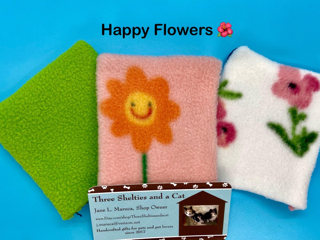 Catnip Sachets - Set of 3 Catnip Toys - Upcycled Denim and Fleece Cat ...