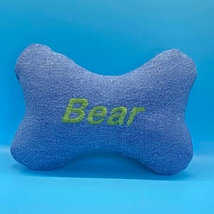 Personalized Upcycled Denim Dog Bone Toy - Handcrafted Recycled Jean ...