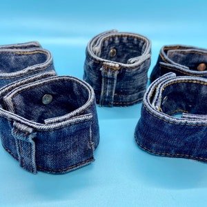 Denim Napkin Rings Upcycled Recycled Denim Jeans Country Wedding Decor ...