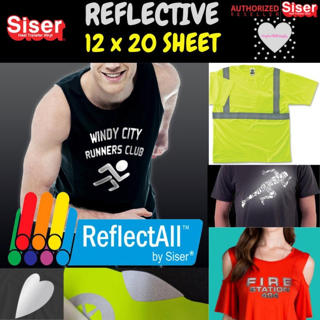 12" X 20" / 1-sheet / Siser Reflectall HTV / Heat Transfer Vinyl ...