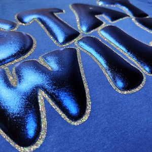 Metallic Puff Vinyl Heat Transfer 10 X 1 Yd Puffy Vinyl 3D Puff Vinyl ...