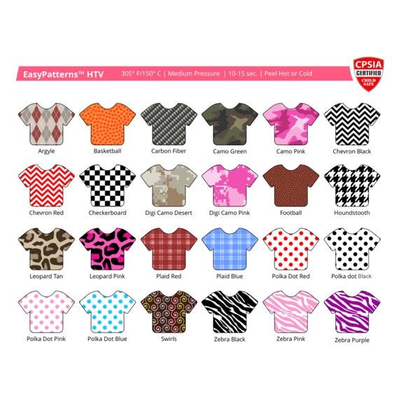 12" X 12" / Siser Easypattern HTV / 1 Foot / Heat Transfer Vinyl ...