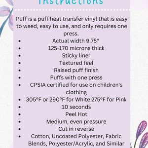 Metallic 3D Super Puff Heat Transfer 10" X 12" Sheet | Puffy Vinyl | 3D ...