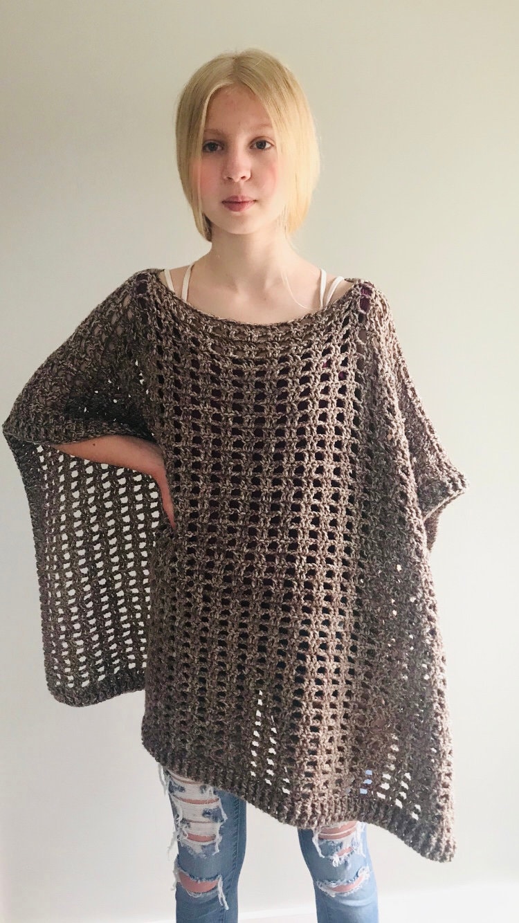 PDF Crochet Pattern Poncho Pattern Girls / Womens Poncho - Etsy