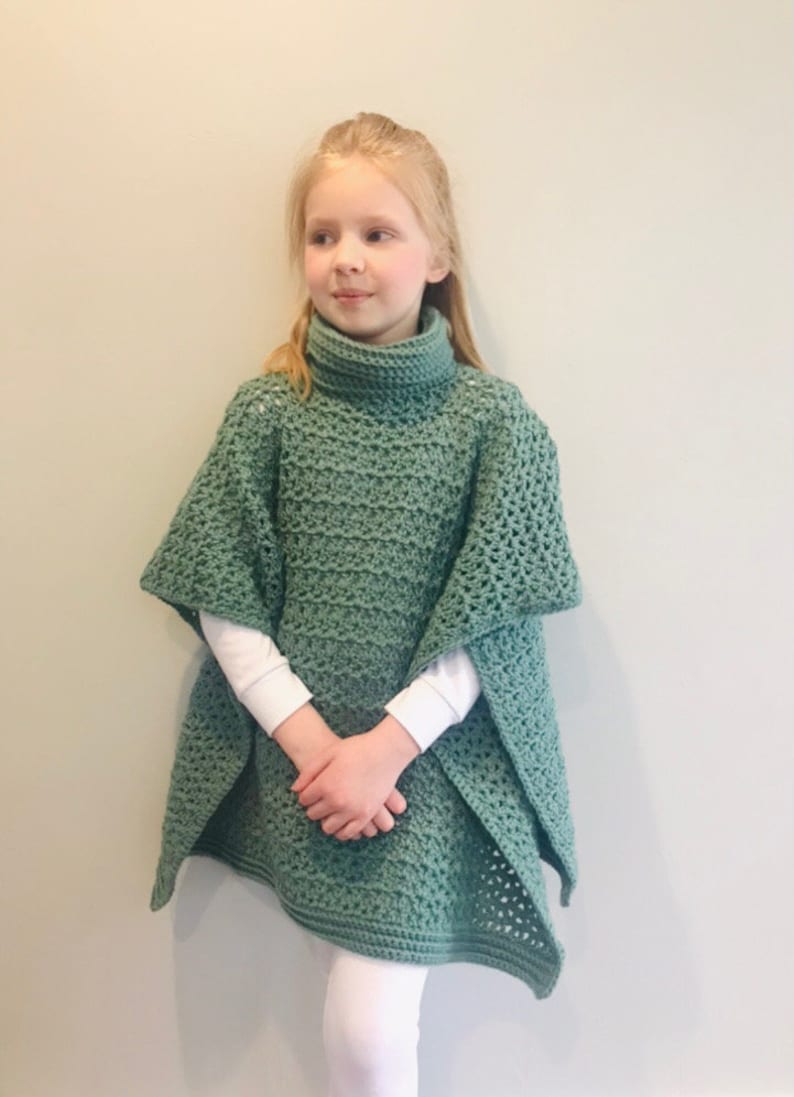 PDF Crochet Pattern the Phaedra Reed Turtleneck Poncho - Etsy