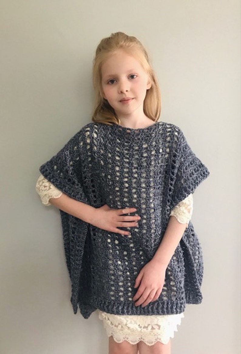 PDF Crochet Pattern Poncho Pattern Girls / Womens Poncho - Etsy