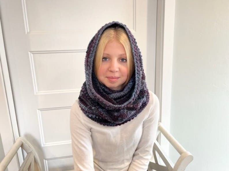 PDF Crochet Pattern - Hooded Cowl - Scarf With Hood - Beginner Boho ...
