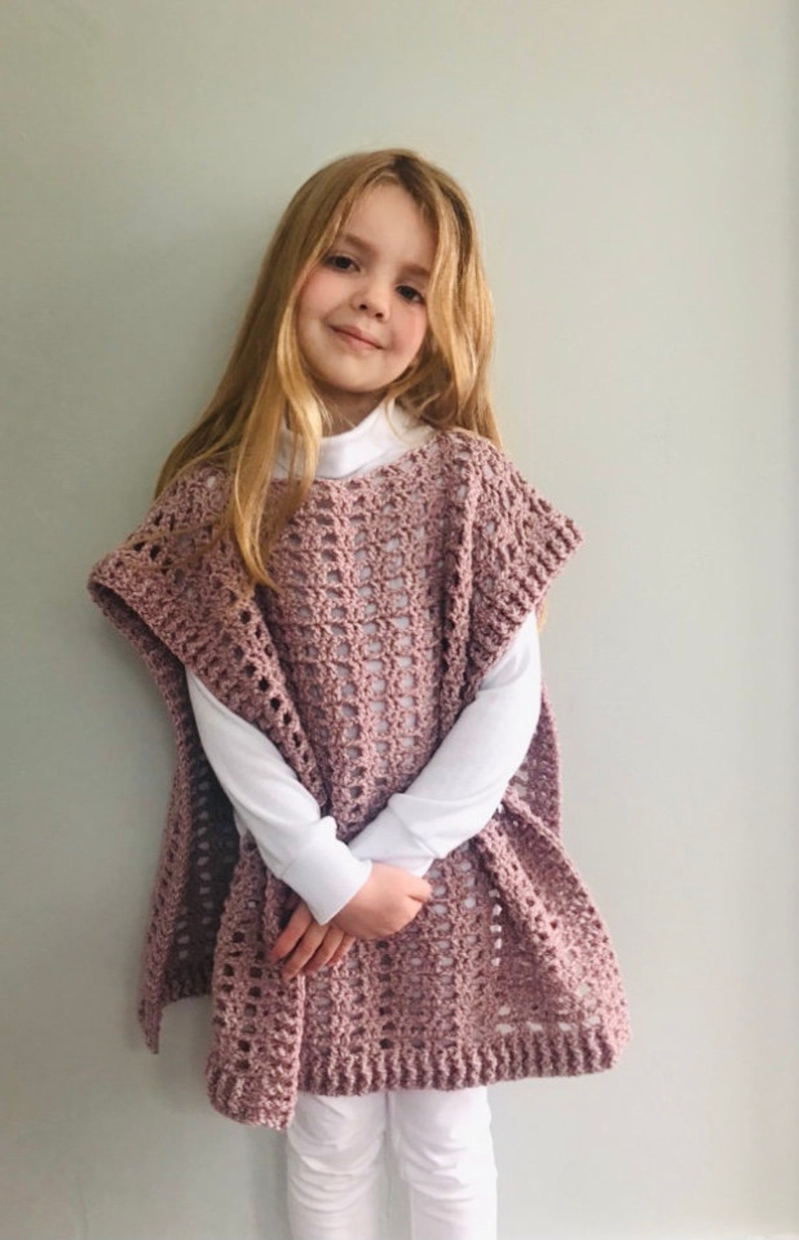 PDF Crochet Pattern - Poncho Pattern - Girls / Womens Poncho - Easy ...