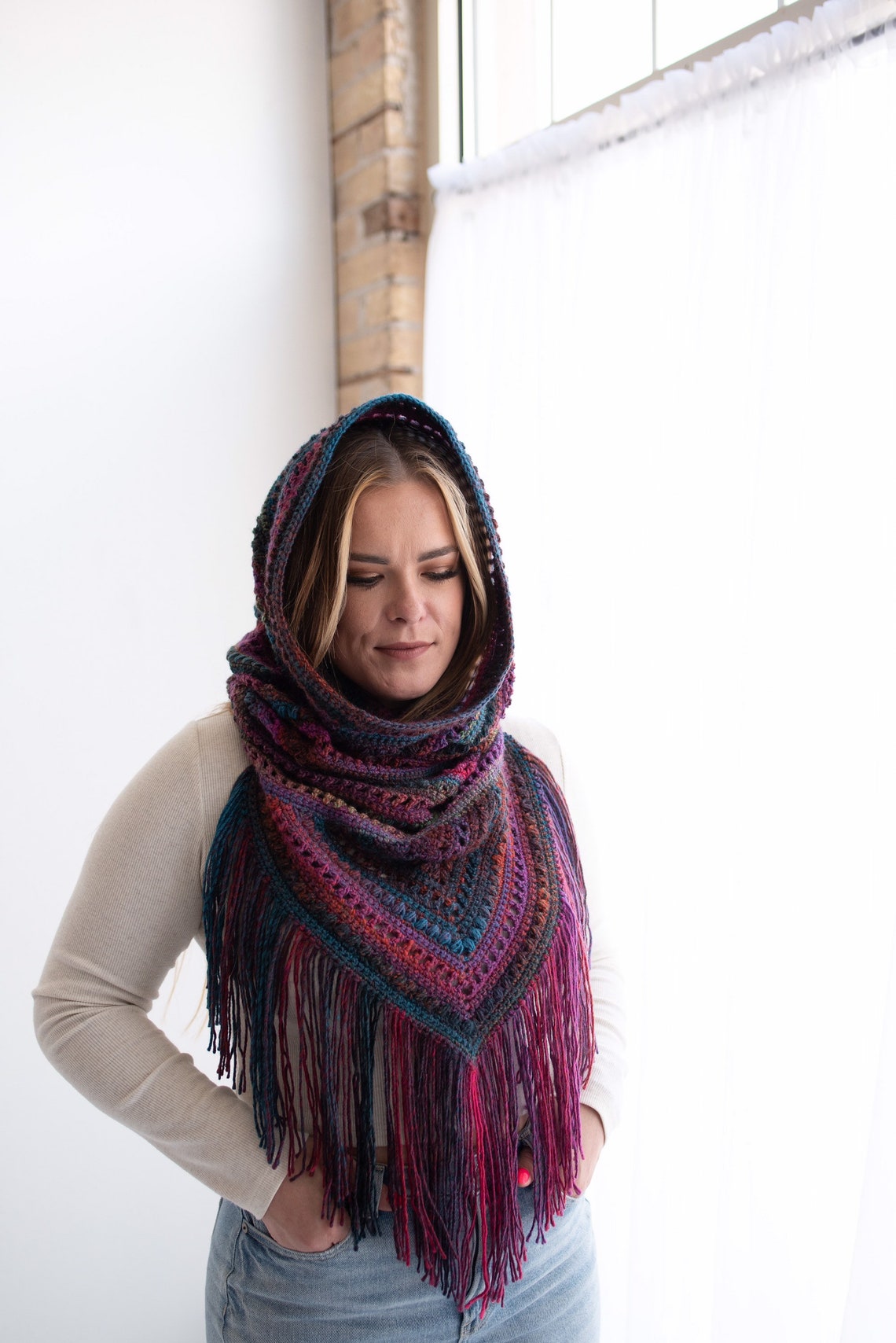 PDF Crochet Pattern Hooded Cowl Scarf Easy/beginner - Etsy