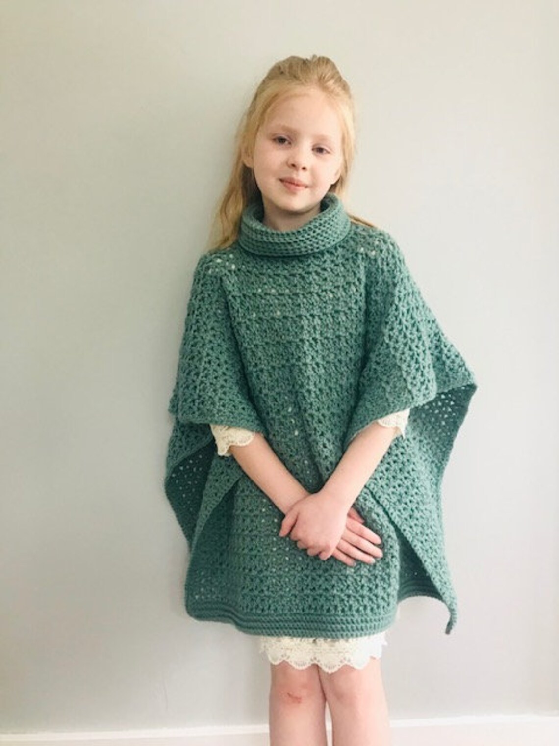 PDF Crochet Pattern the Phaedra Reed Turtleneck Poncho - Etsy