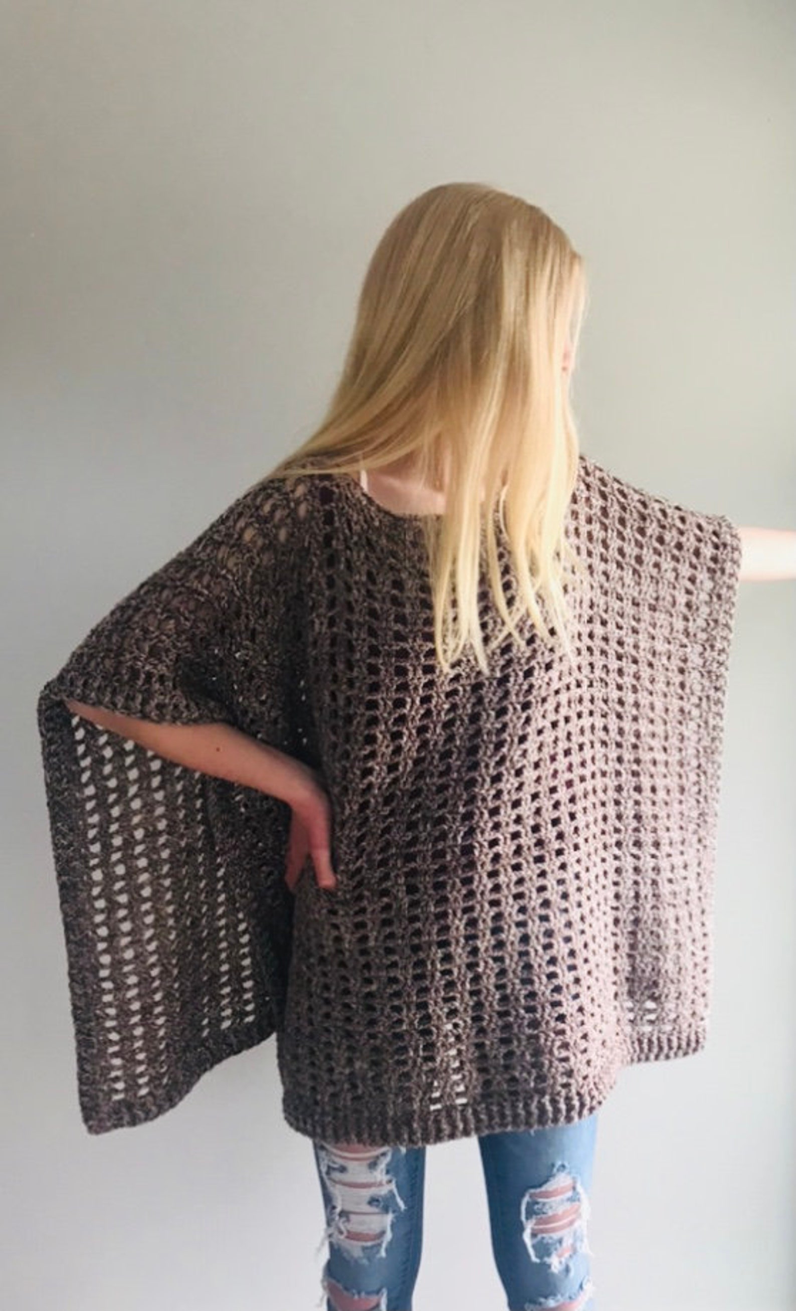 PDF Crochet Pattern Poncho Pattern Girls / Womens Poncho - Etsy