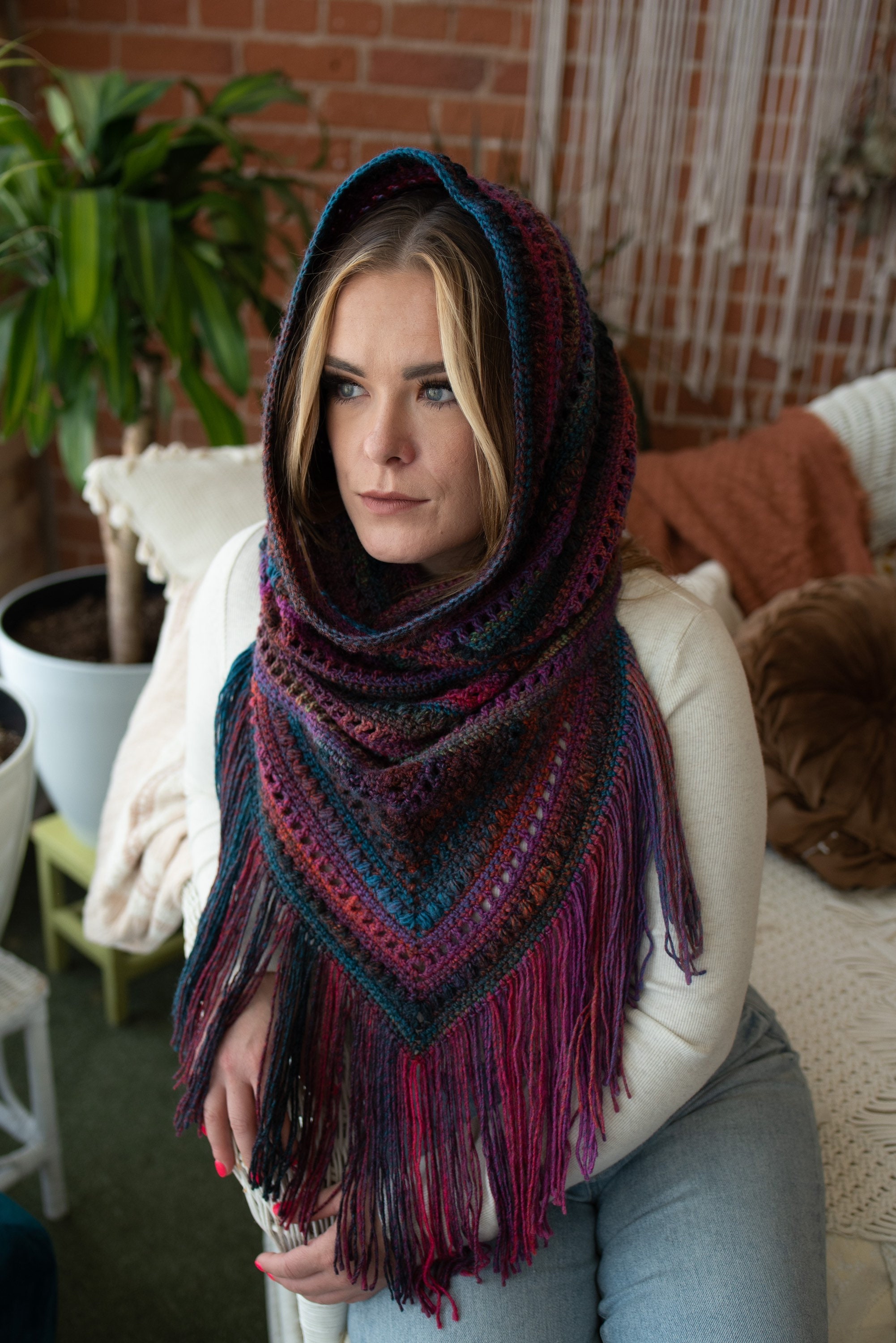 4 PDF Crochet Patterns - Hooded Cowls - Bandana Scarves With Hoods ...