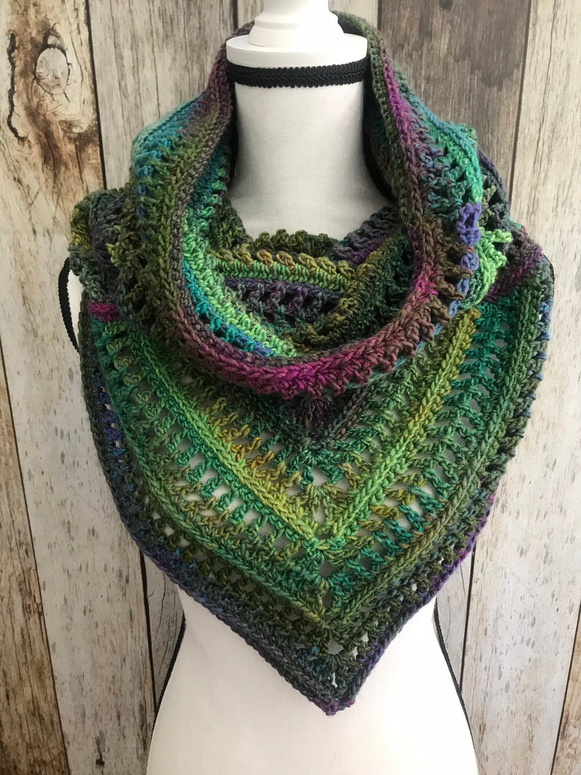 PDF Crochet Pattern Bohemian Hooded Cowl Scarf Boho - Etsy