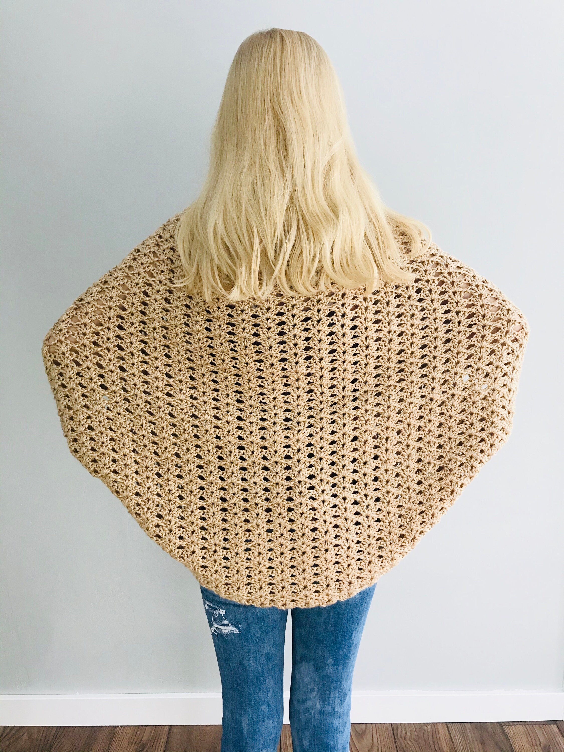 PDF Crochet Pattern - the Genesis Greer - Easy Stitch Cocoon Shrug ...