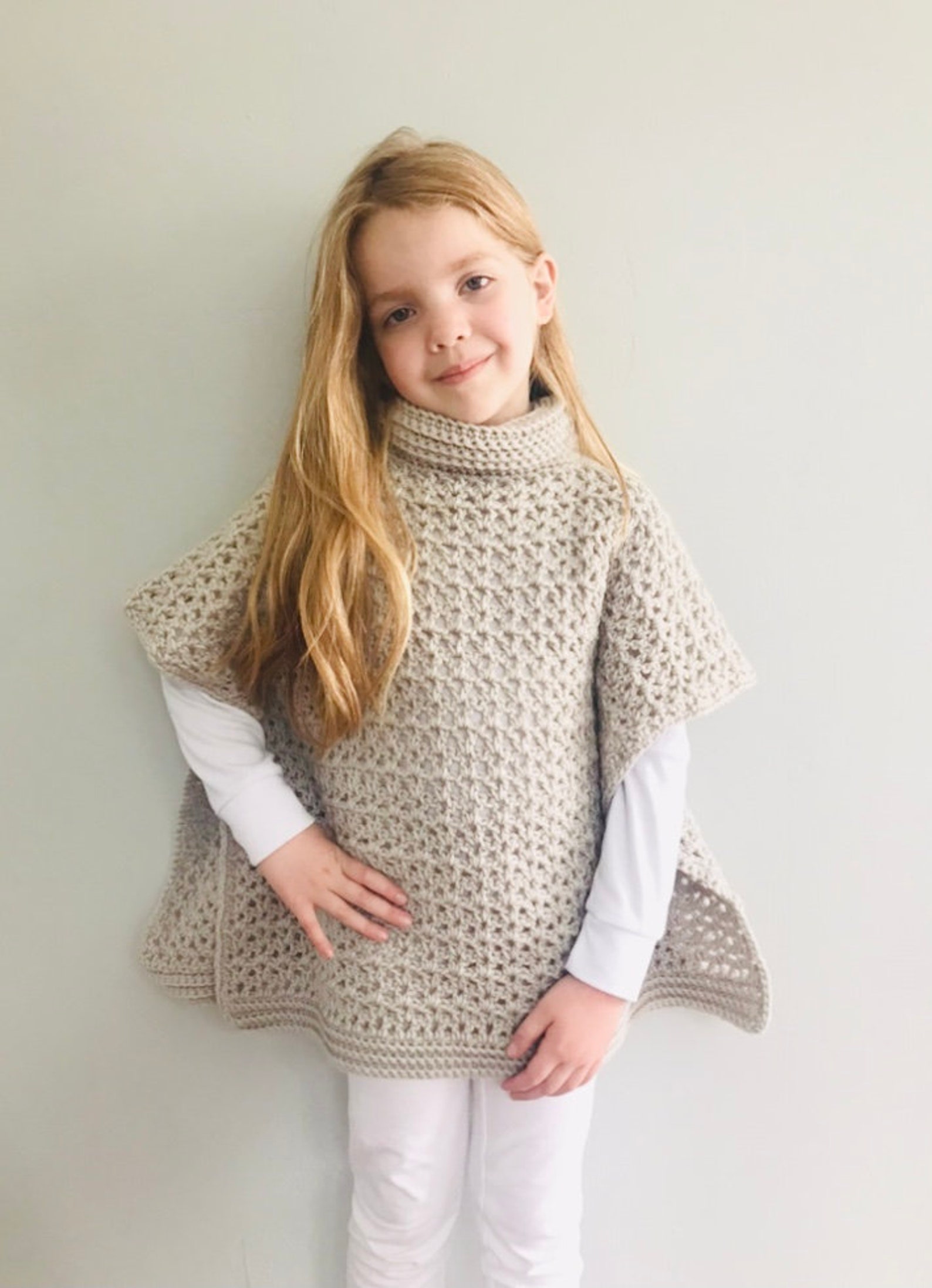PDF Crochet Pattern the Phaedra Reed Turtleneck Poncho - Etsy