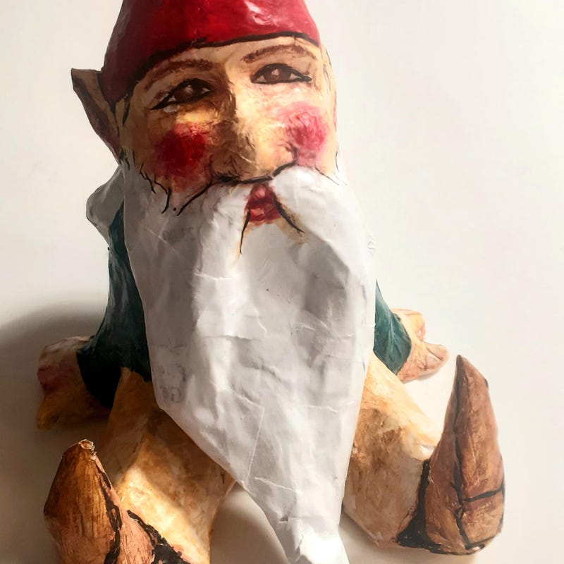 Paper Mache Gnome - Etsy