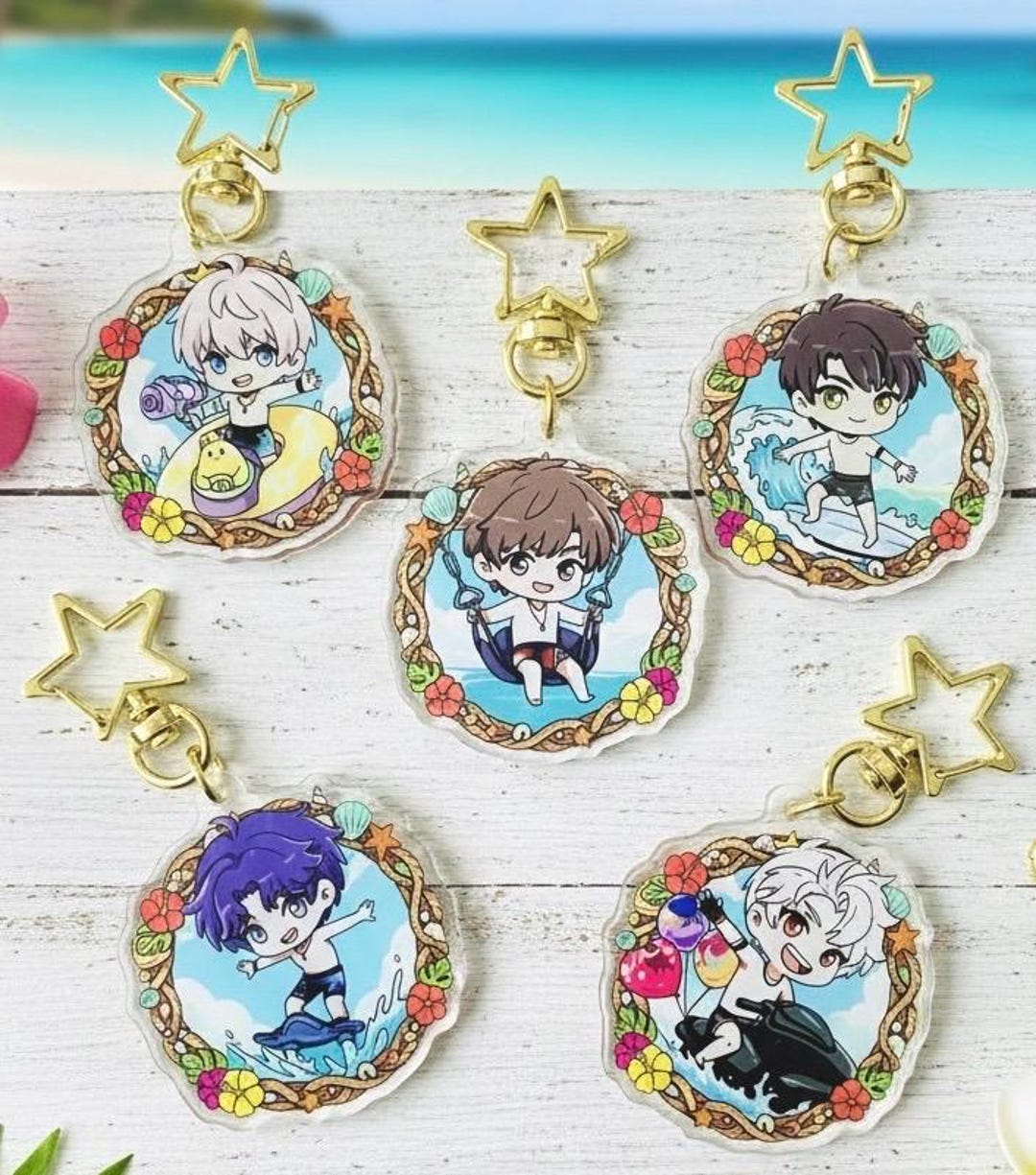 Love and Deepspace | Midsummer Keychain LADS | Zayne | Sylus | Xavier ...