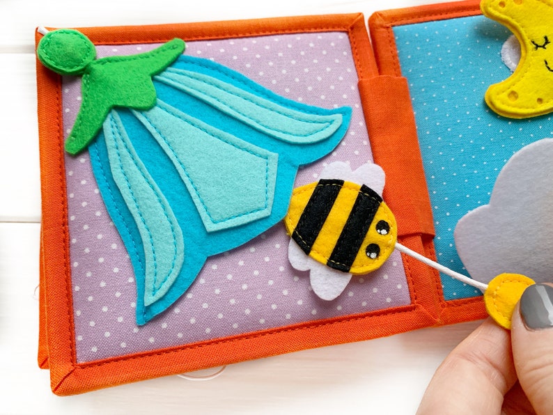 MINI Quiet Book Baby Book Mini Bear Book First Baby Gift | Etsy