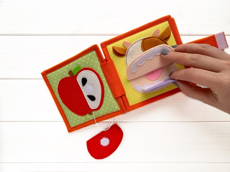 MINI Quiet Book Baby Book Mini Bear Book First Baby Gift | Etsy