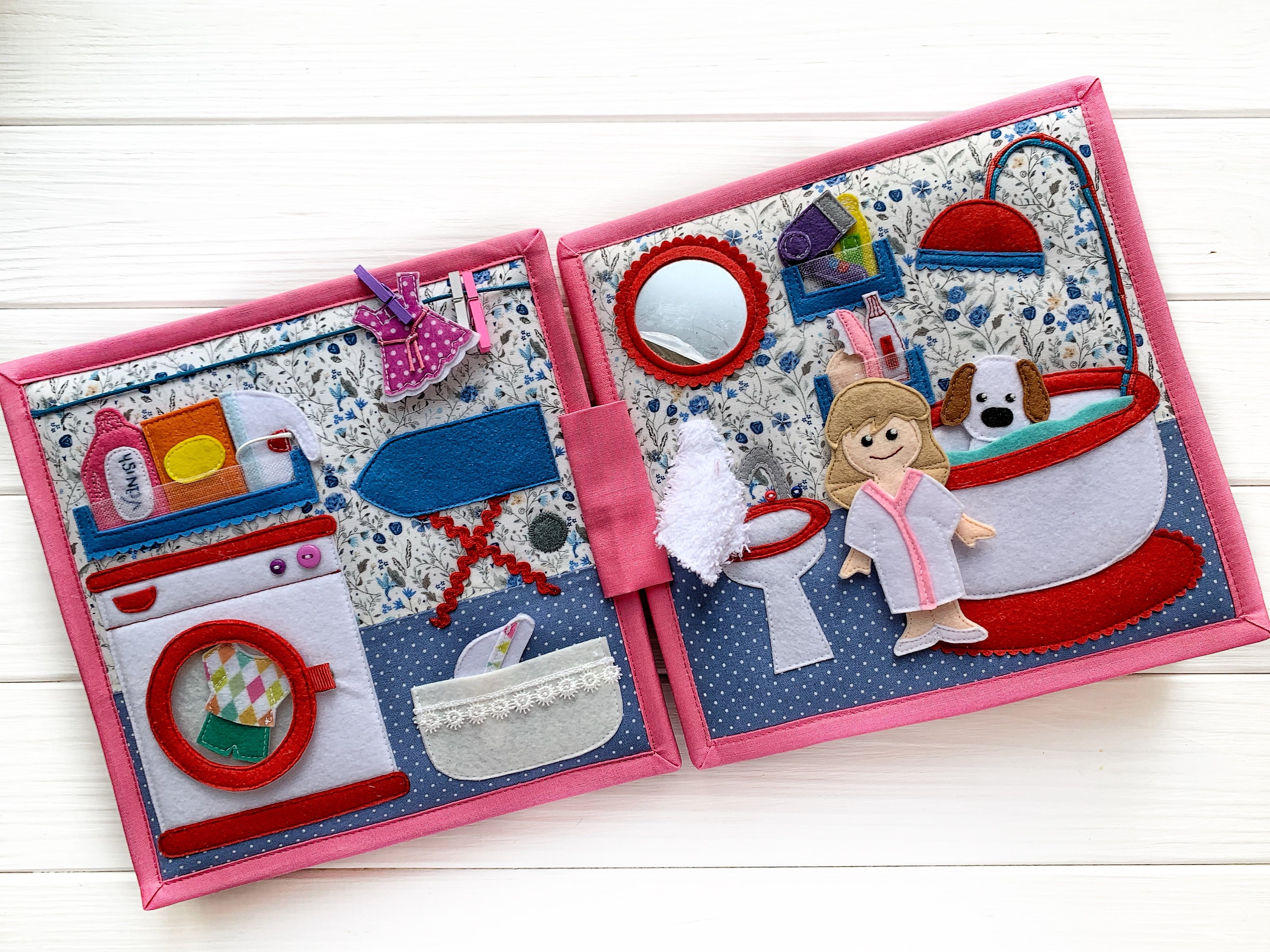 Quiet Book Dollhouse Quiet Book Handmade Quiet Book for | Etsy