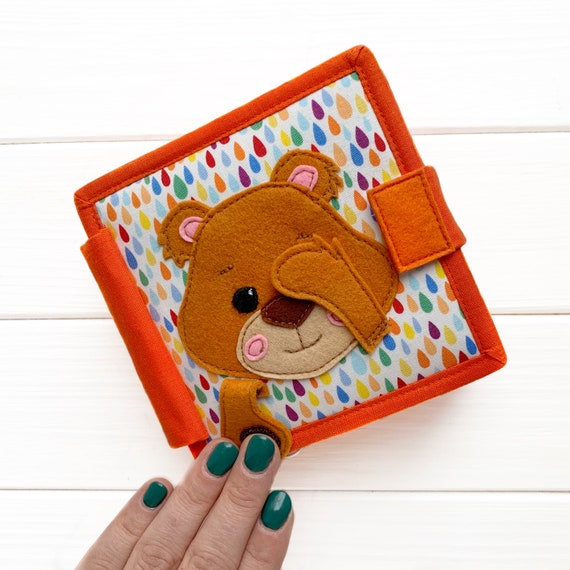 MINI Quiet Book Baby Book Mini Bear Book First Baby Gift | Etsy