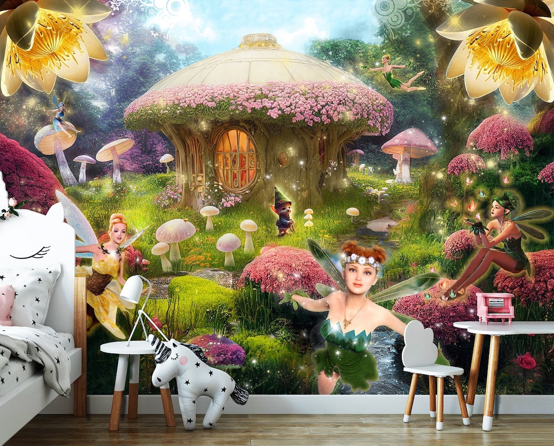 Forest Wallpaper, Magical Fairies at Home, Magic World, Kids Wall Mural ...
