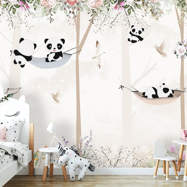 Panda Wall Decal - Etsy