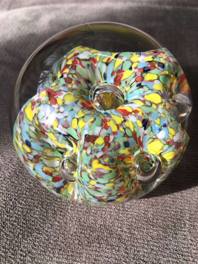 Confetti and Controlled Bubble Paperweight 2.5 | Etsy