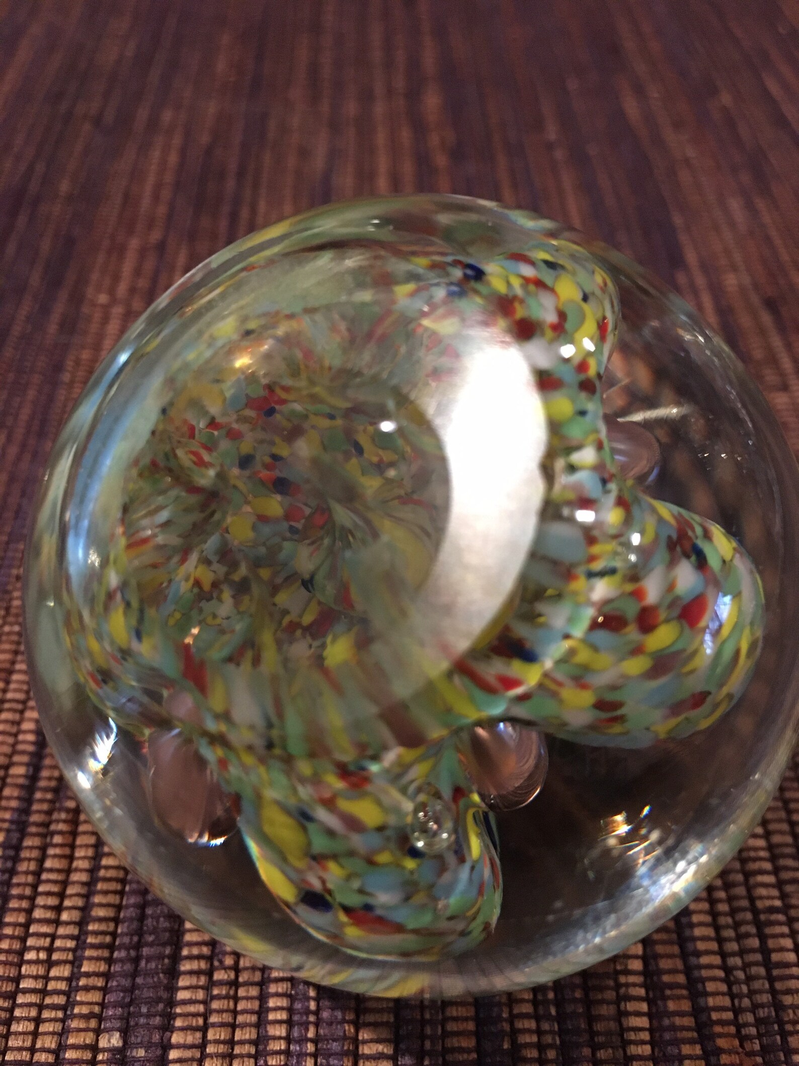 Confetti and Controlled Bubble Paperweight 2.5 | Etsy