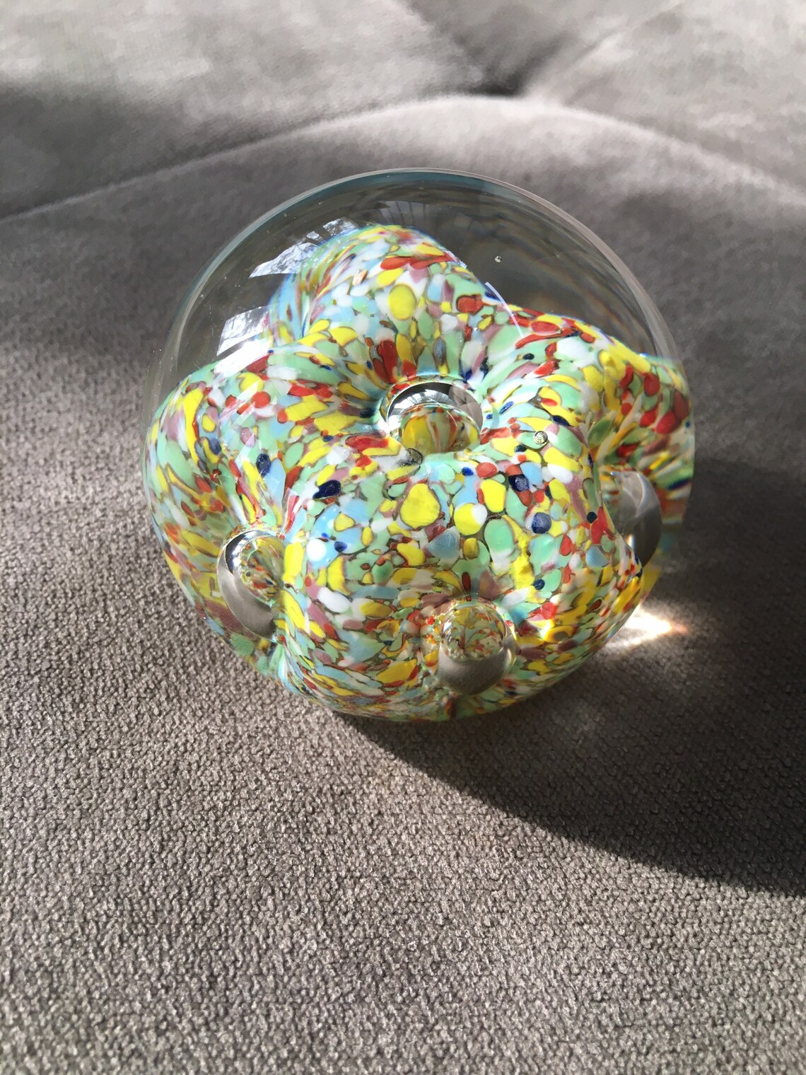 Confetti and Controlled Bubble Paperweight 2.5 | Etsy