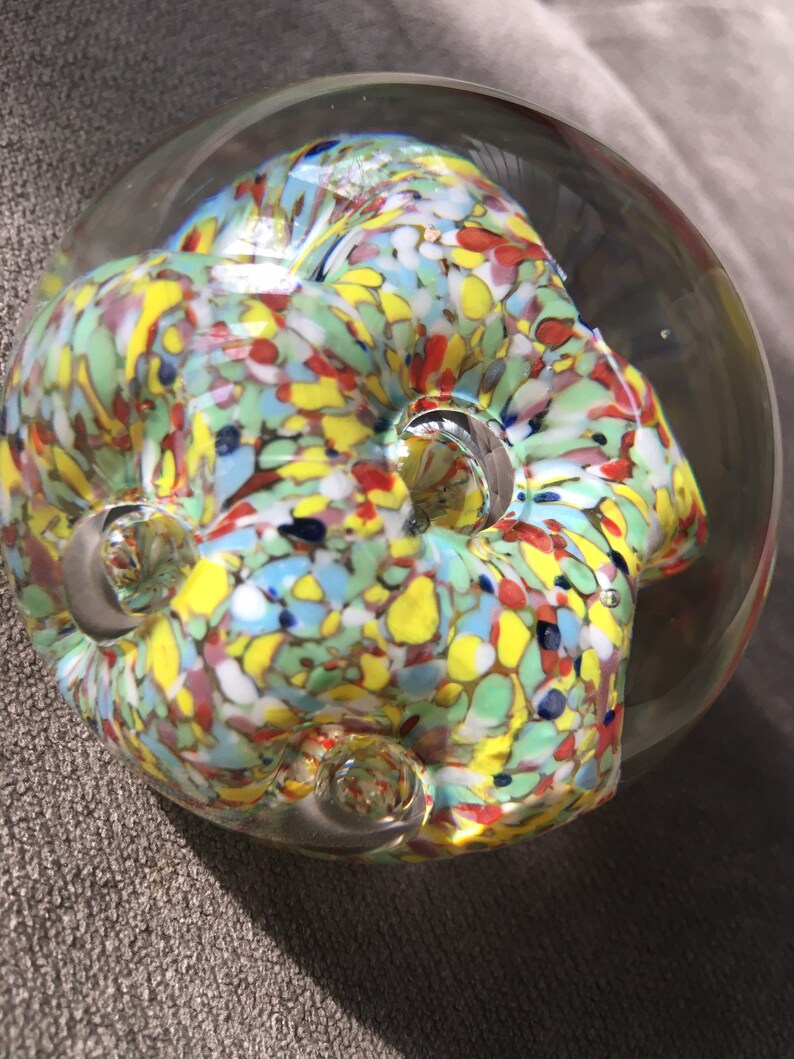 Confetti and Controlled Bubble Paperweight 2.5 | Etsy