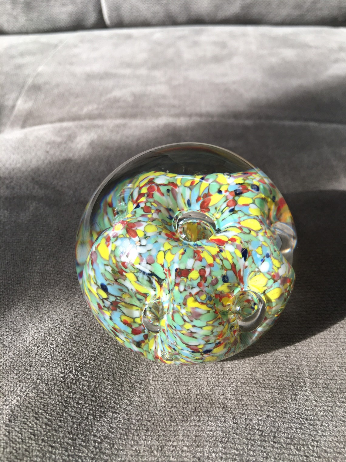 Confetti and Controlled Bubble Paperweight 2.5 | Etsy