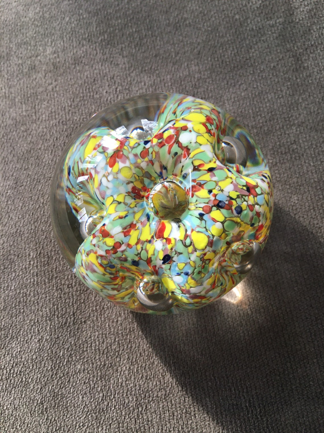 Confetti and Controlled Bubble Paperweight 2.5 | Etsy