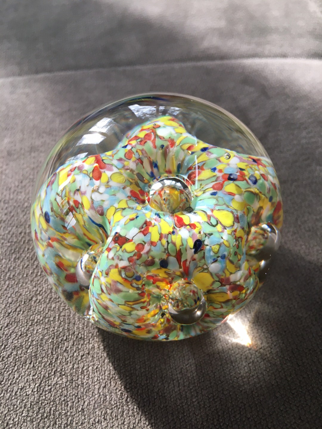 Confetti and Controlled Bubble Paperweight 2.5” - Etsy