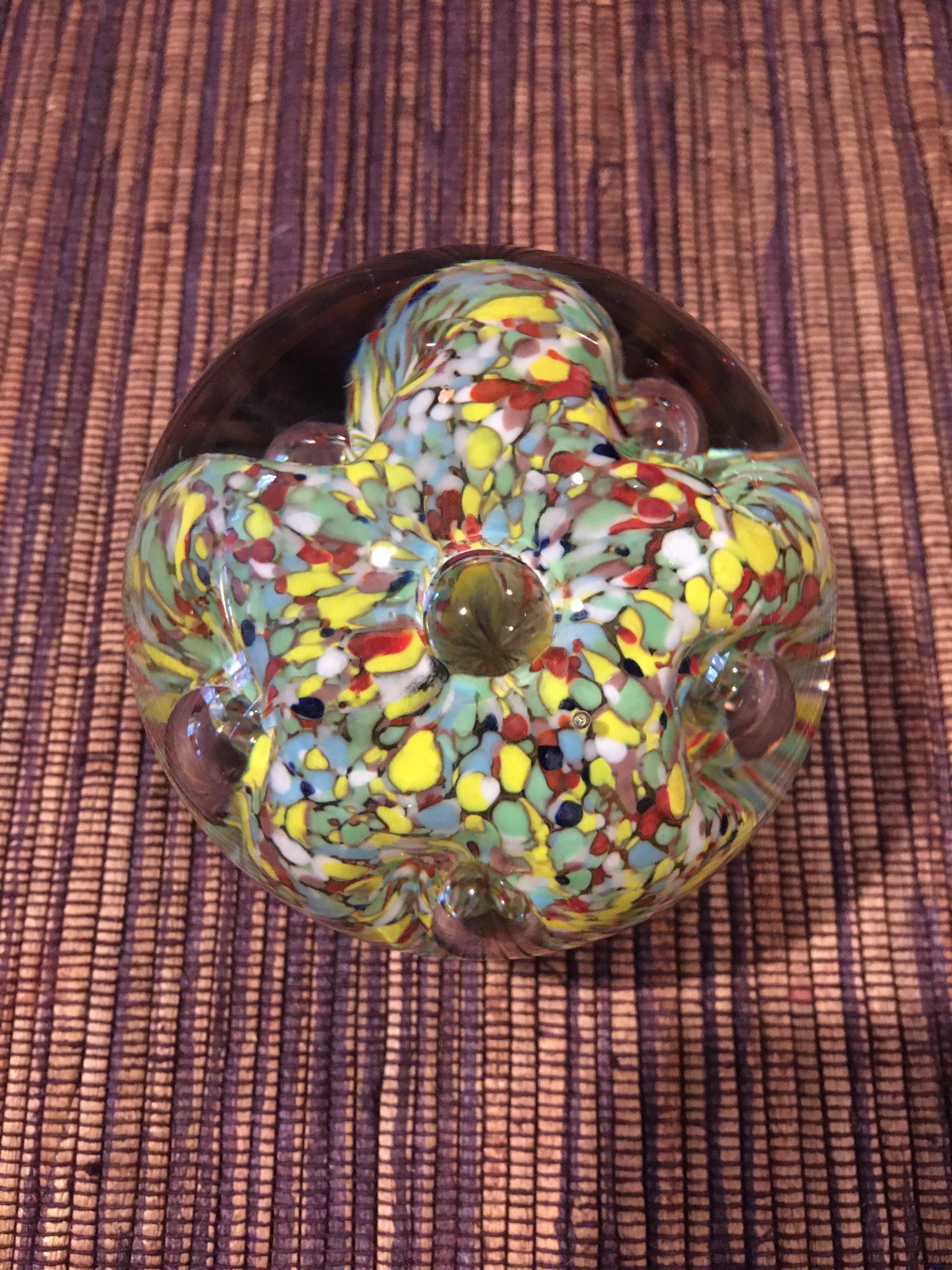 Confetti and Controlled Bubble Paperweight 2.5 | Etsy