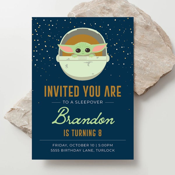 Grogu Party Invitations - Etsy