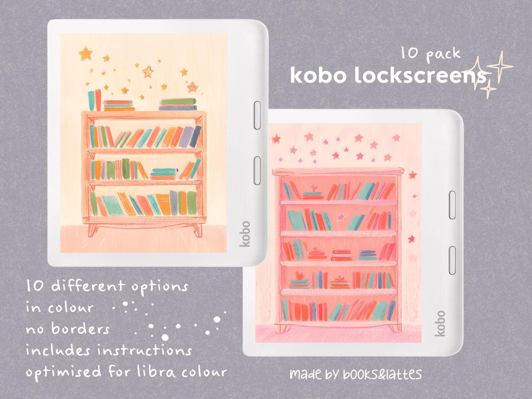 10 Lock Screens for Kobo Libra Color Screensavers for Kobo Clara Color ...