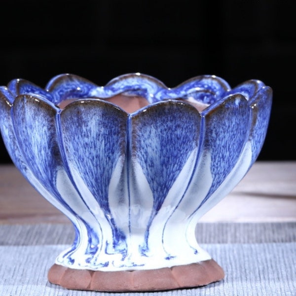 Blue Flower Pot - Etsy