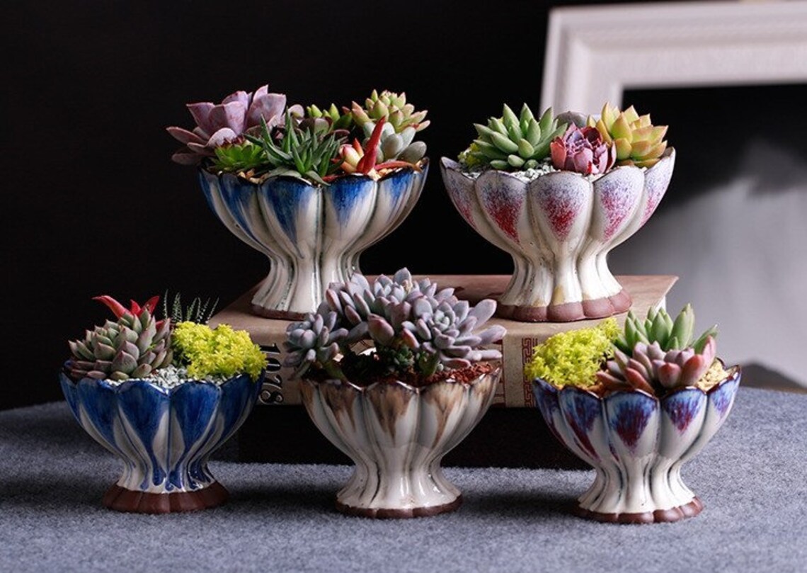 Flower Pot Succulent Planter Ceramic Planter Simple Gift - Etsy