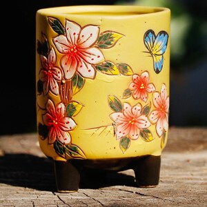 Circular Flower Pot Succulent Planter Ceramic Planter - Etsy UK