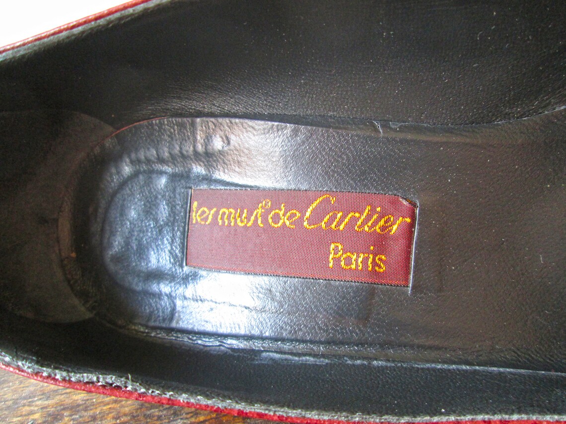 80s Heels Burgundy Red Shoes Cartier Paris Womens Shoes 375 - Etsy