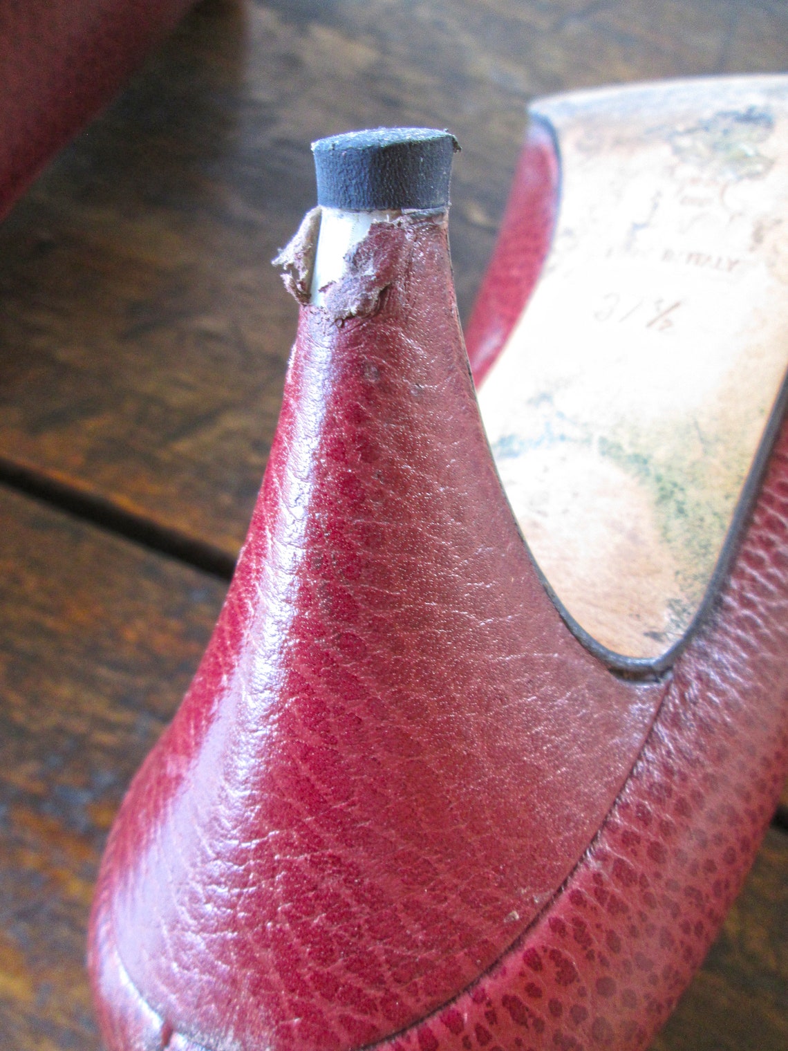 80s Heels Burgundy Red Shoes Cartier Paris Womens Shoes 375 - Etsy