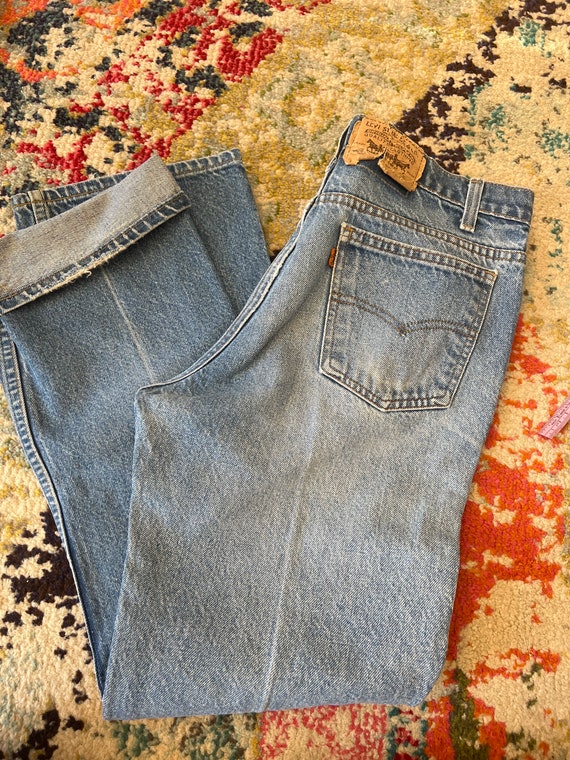 vintage 1980s orange tab - Gem