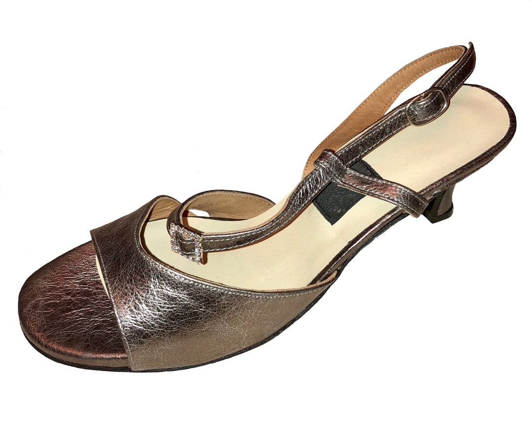 Gunpowder Wrist Diagonal Strap, Open Toe, Open Back, Heels Pumps/ladies ...