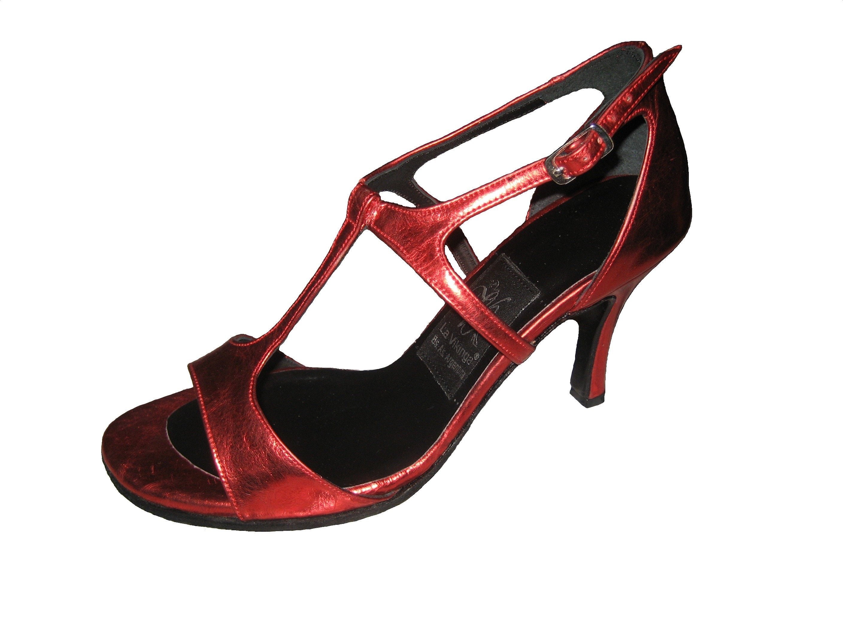 RED T-strap, Open Toe, Closed Back, High Heels Pumps/ladies Shoes/dance ...