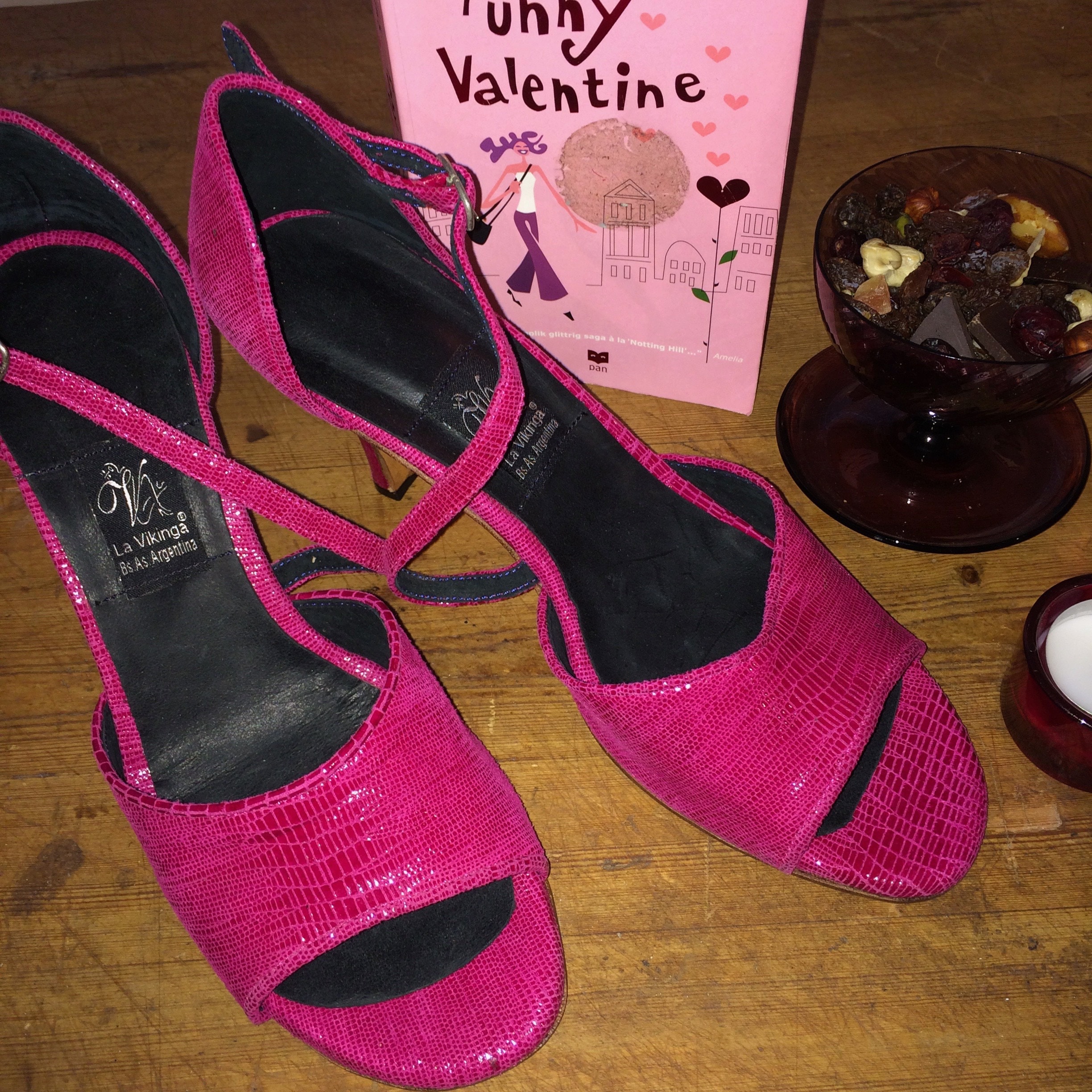 Fuchsia Diagonal Strap Open Toe Closed Back High Heels - Etsy