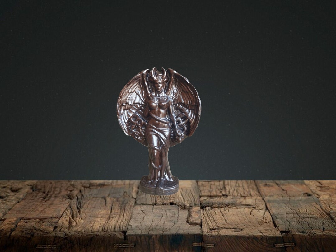 Wooden Lilith Statue,lilith Wood Handmade Statue,lilith Figure, Jewish ...